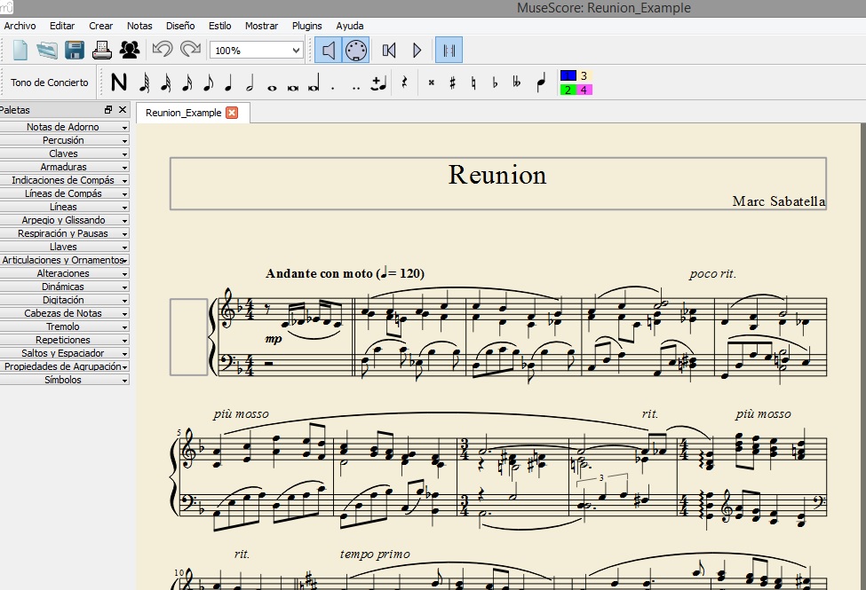 Editor de partituras Musescore – CPM EL Parque